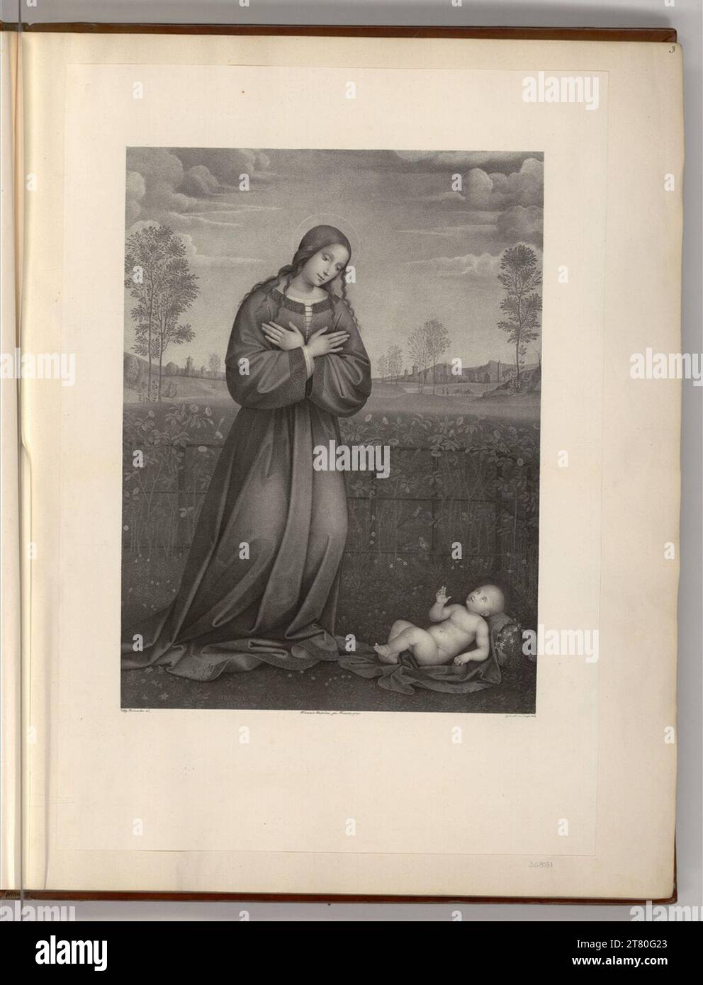 Francesco di Marco di Giacomo Raibolini Maria with child. Lithography ...