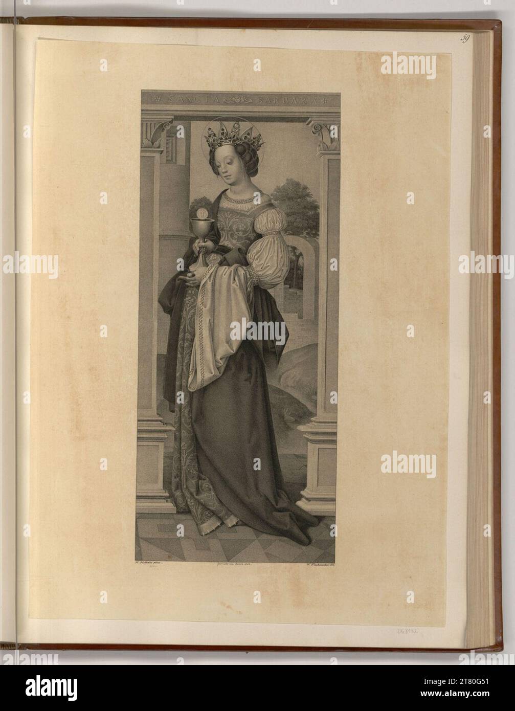 Hans Holbein d. Ä. HL. Barbara. Lithography 1801-1832 , 1801/1832 Stock ...