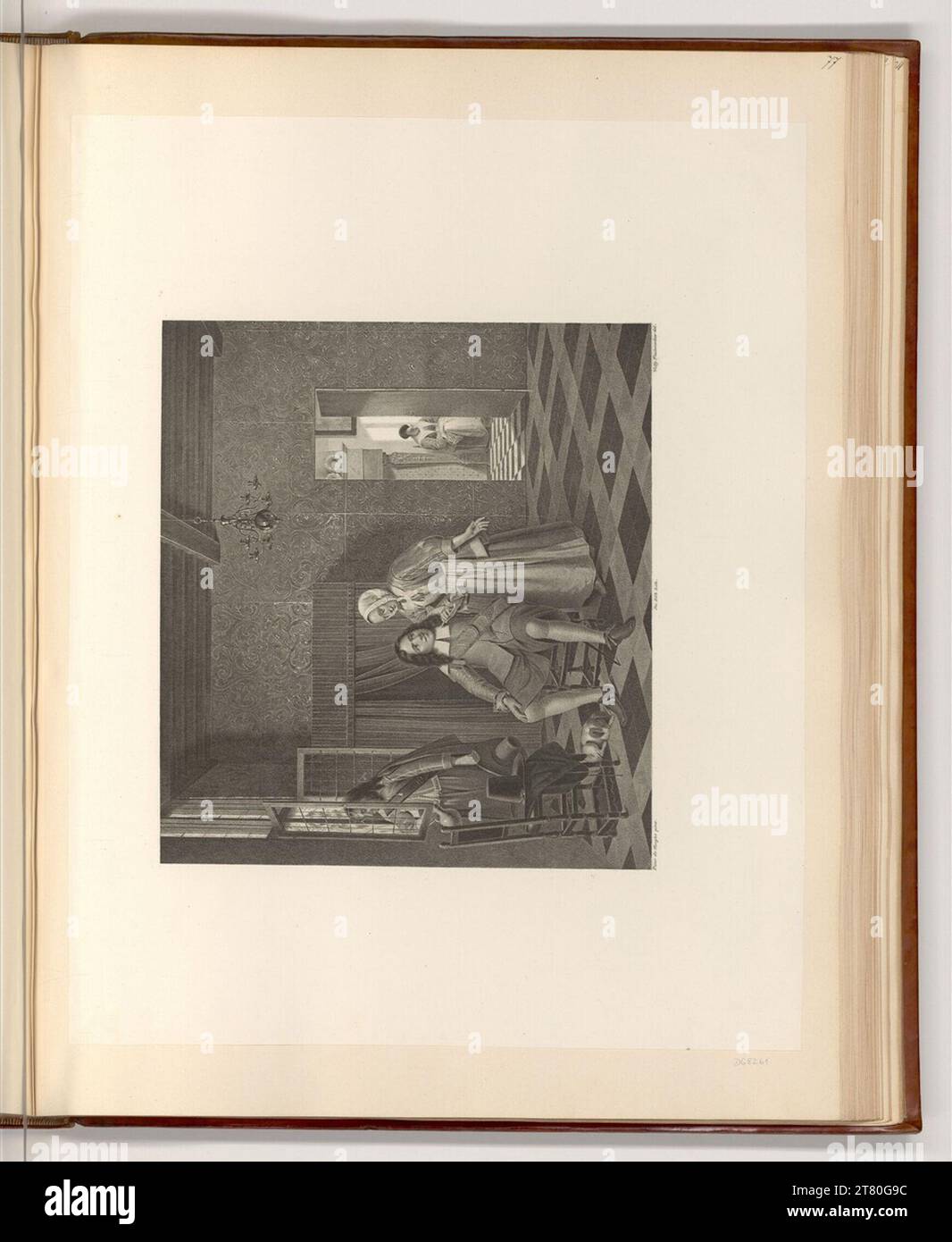 Pieter de Hooch Couple in a room. Lithography before 1821 Stock Photo ...