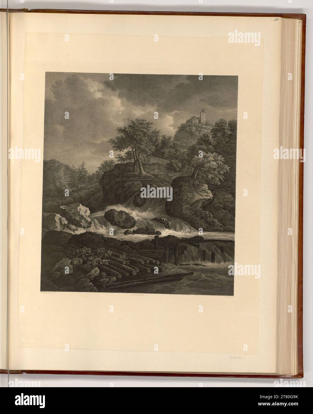 Jacob van Ruisdael Nordic mountain landscape with waterfall ...