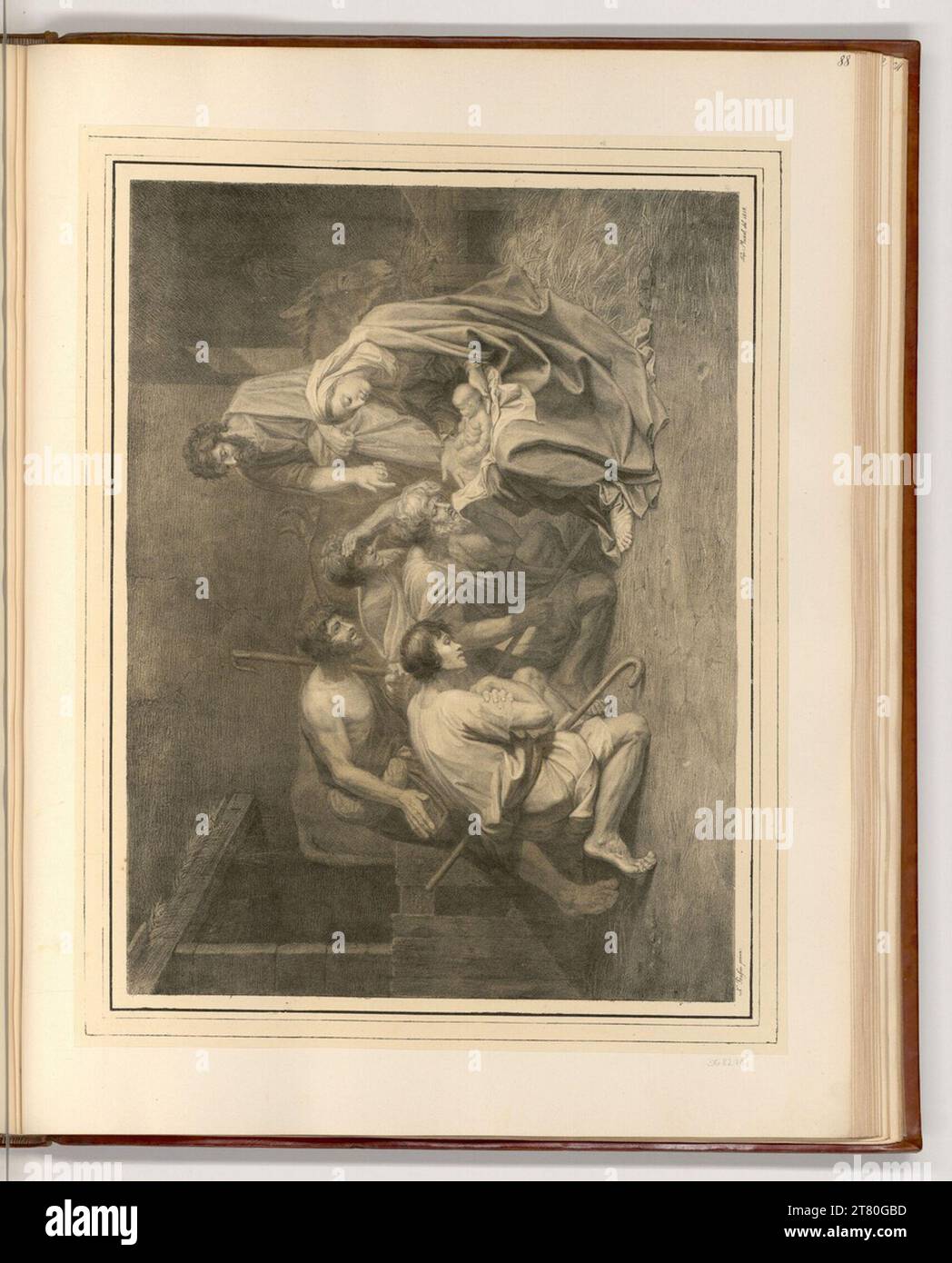Nicolas Poussin Adoration of the shepherds. Lithography 1818 , 1818 ...