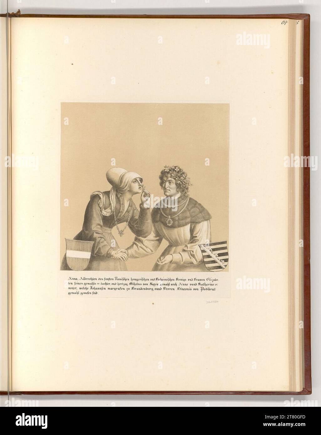 Josef Lanzedelly (The Older) Anna, Wilhelm of Saxony. Lithography 1820 ...