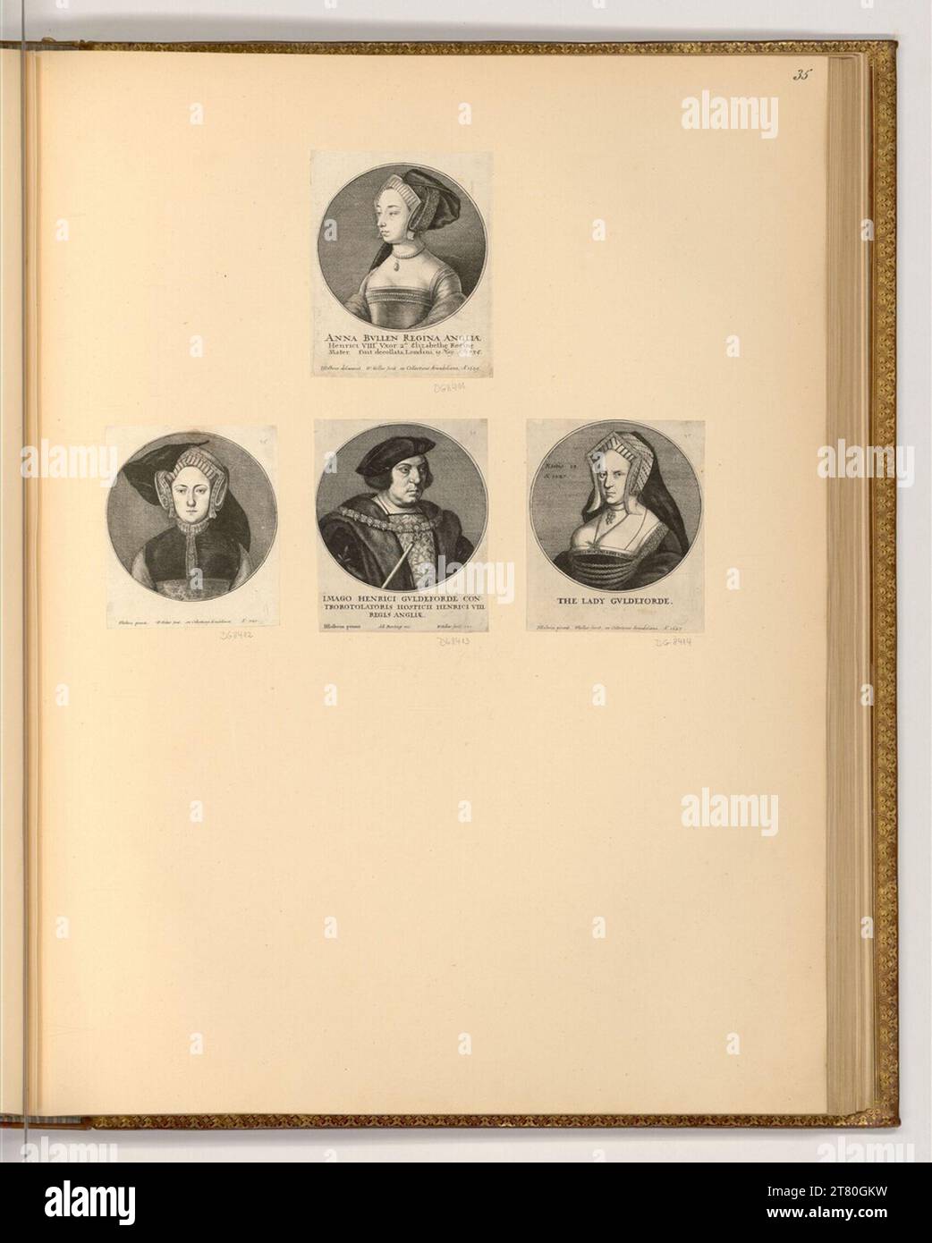 Hans Holbein d. J. Portraits. etching 1747; 1749 Stock Photo - Alamy