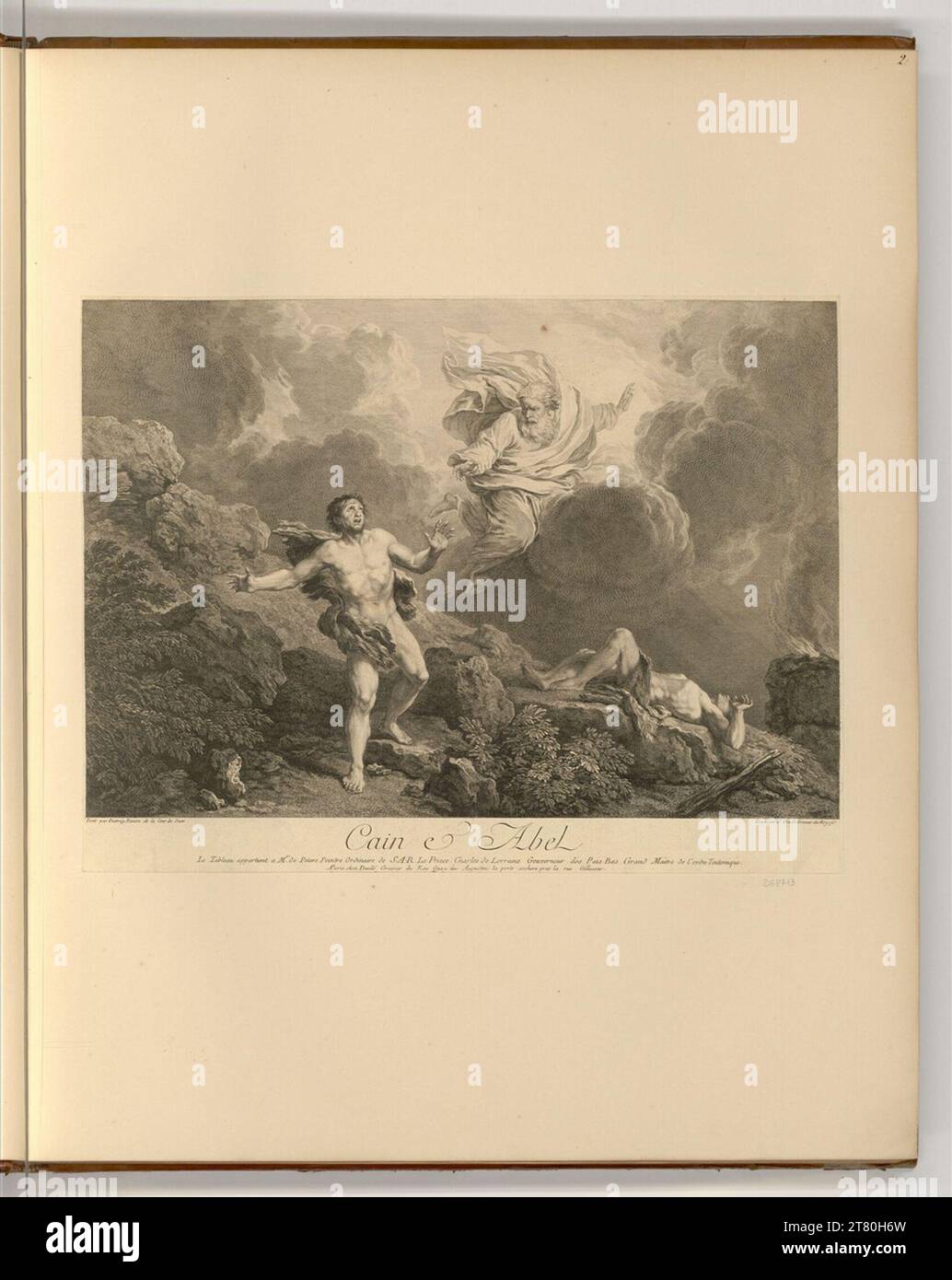 Christian Wilhelm Ernst Dietrich Kain & Abel. etching 1761 , 1761 Stock ...
