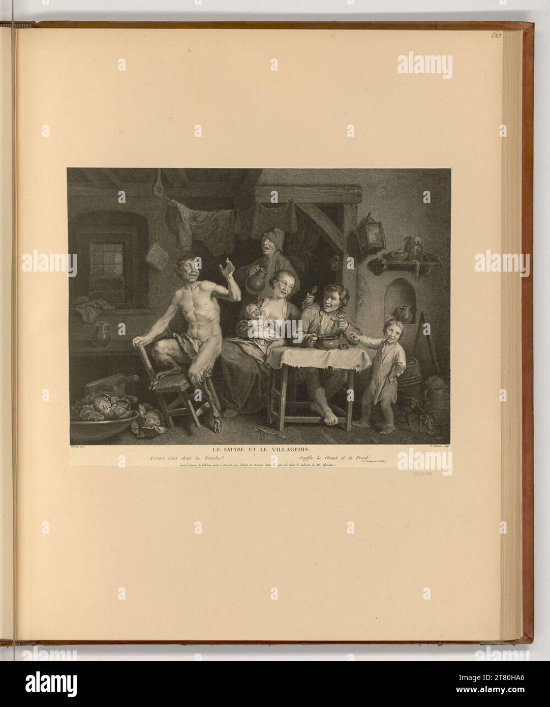 Christian Wilhelm Ernst Dietrich The satyr and the villager. etching 18 ...
