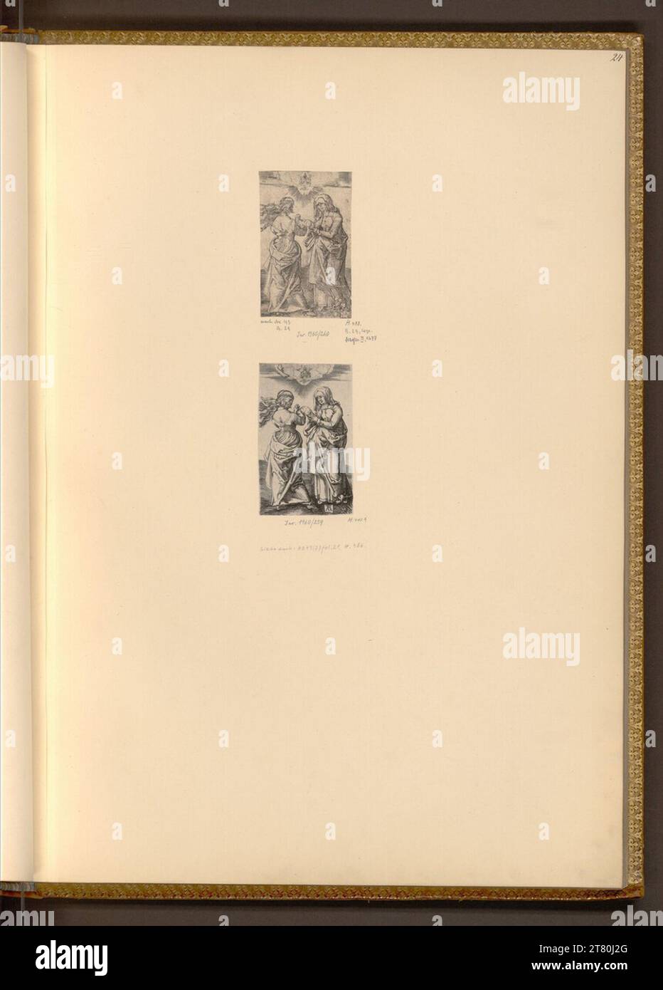 Albrecht Dürer Saint Anna and Maria with the child, standing. Copper ...