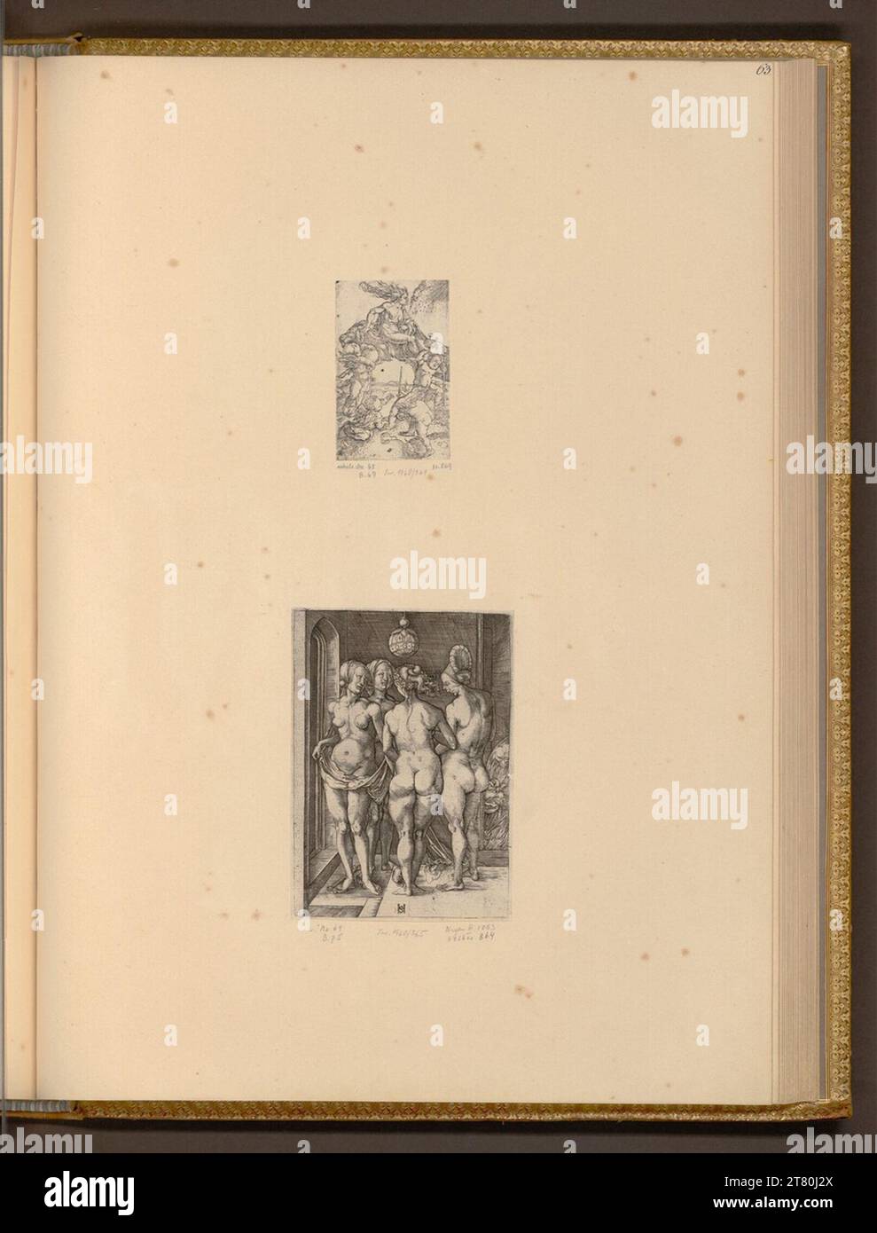 Albrecht Dürer The witch; The four witches. Copper engraving print ...