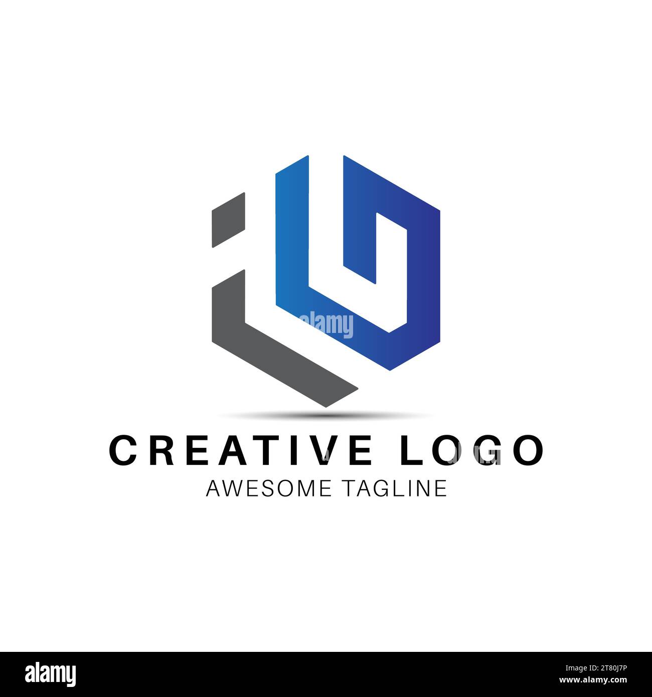 IG letter polygon shape creative logo design Stock Vector Image & Art ...
