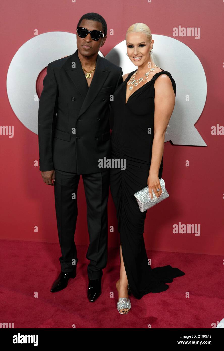 Babyface, left, and Rika Tischendorf arrive at GQ's Men of the Year ...