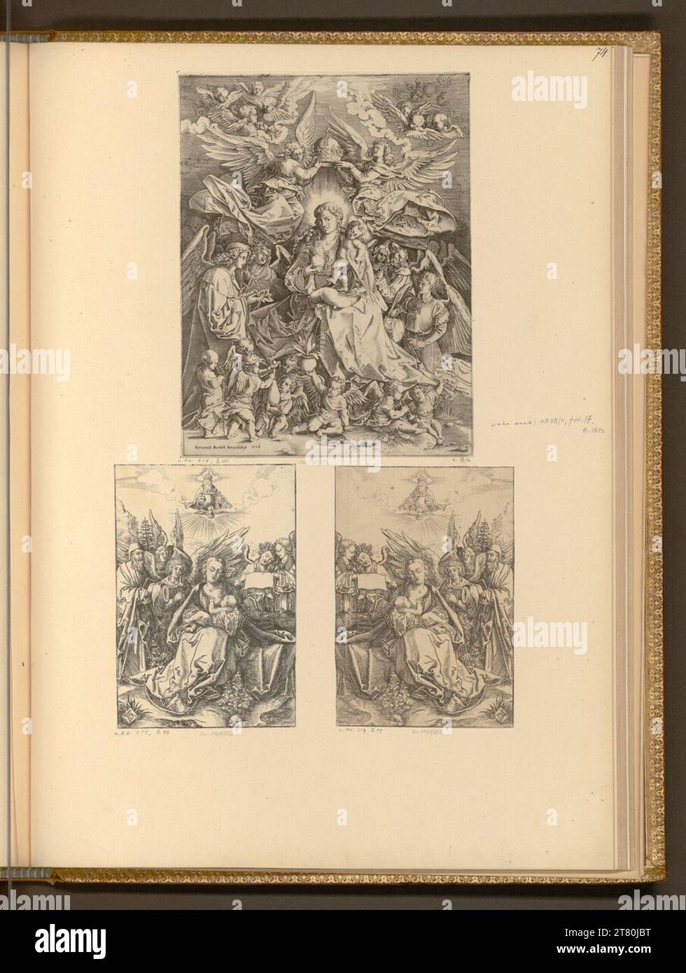 Albrecht Dürer Maria as Queen of Angels; The holy family with five ...