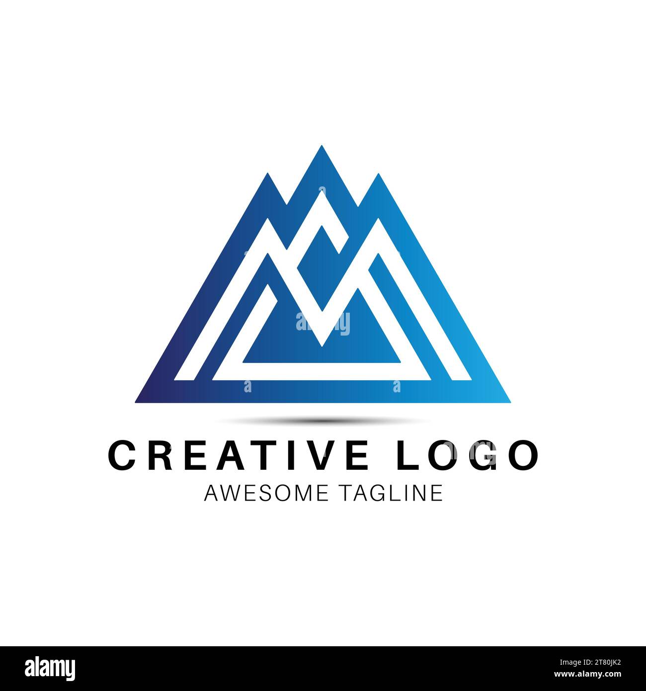 M letter mountain shape logo design Stock Vector Image & Art - Alamy