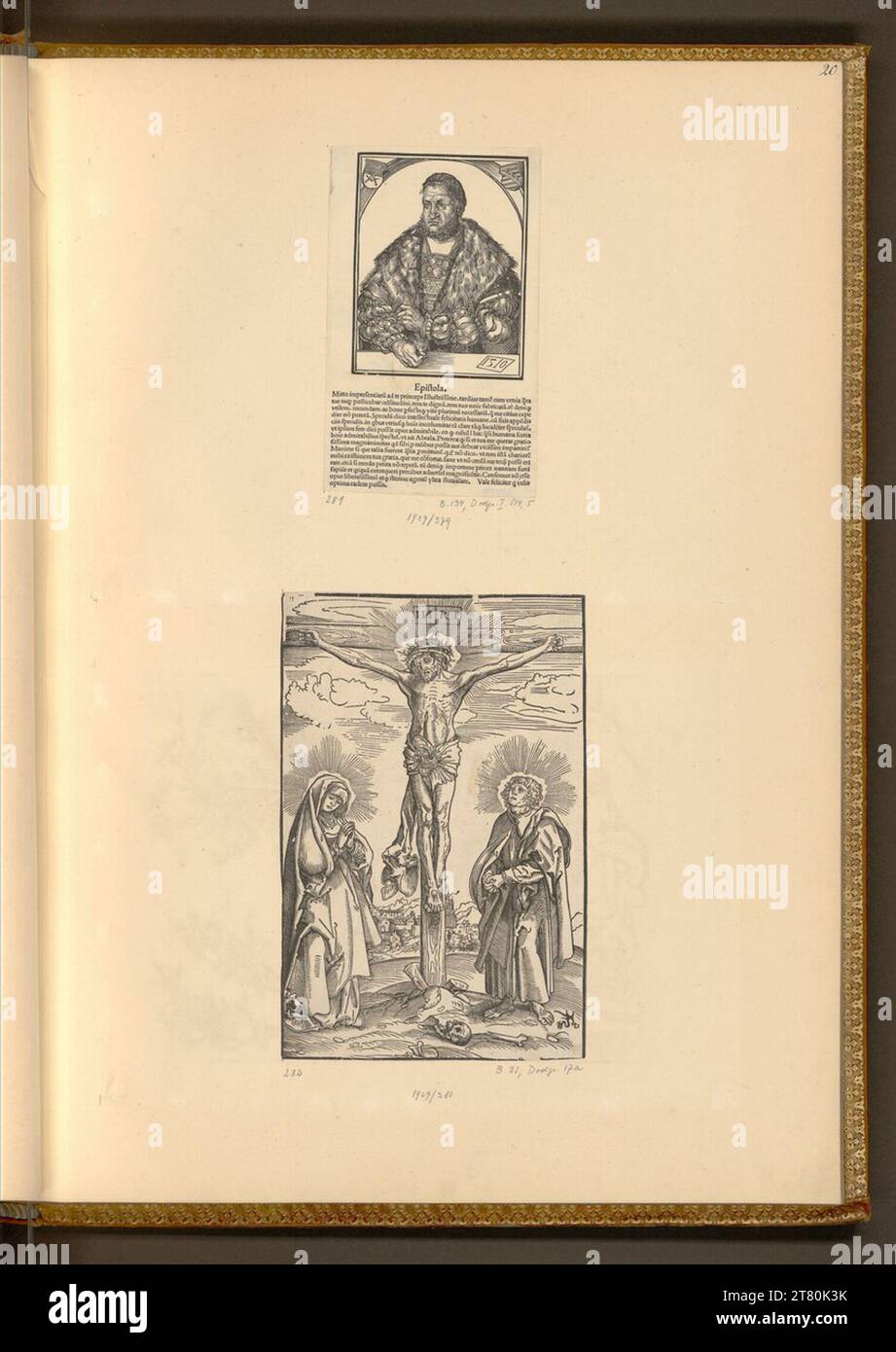 Lucas Cranach d. Ä. Epistola; The crucifixion of Christ. Woodcut Ende ...