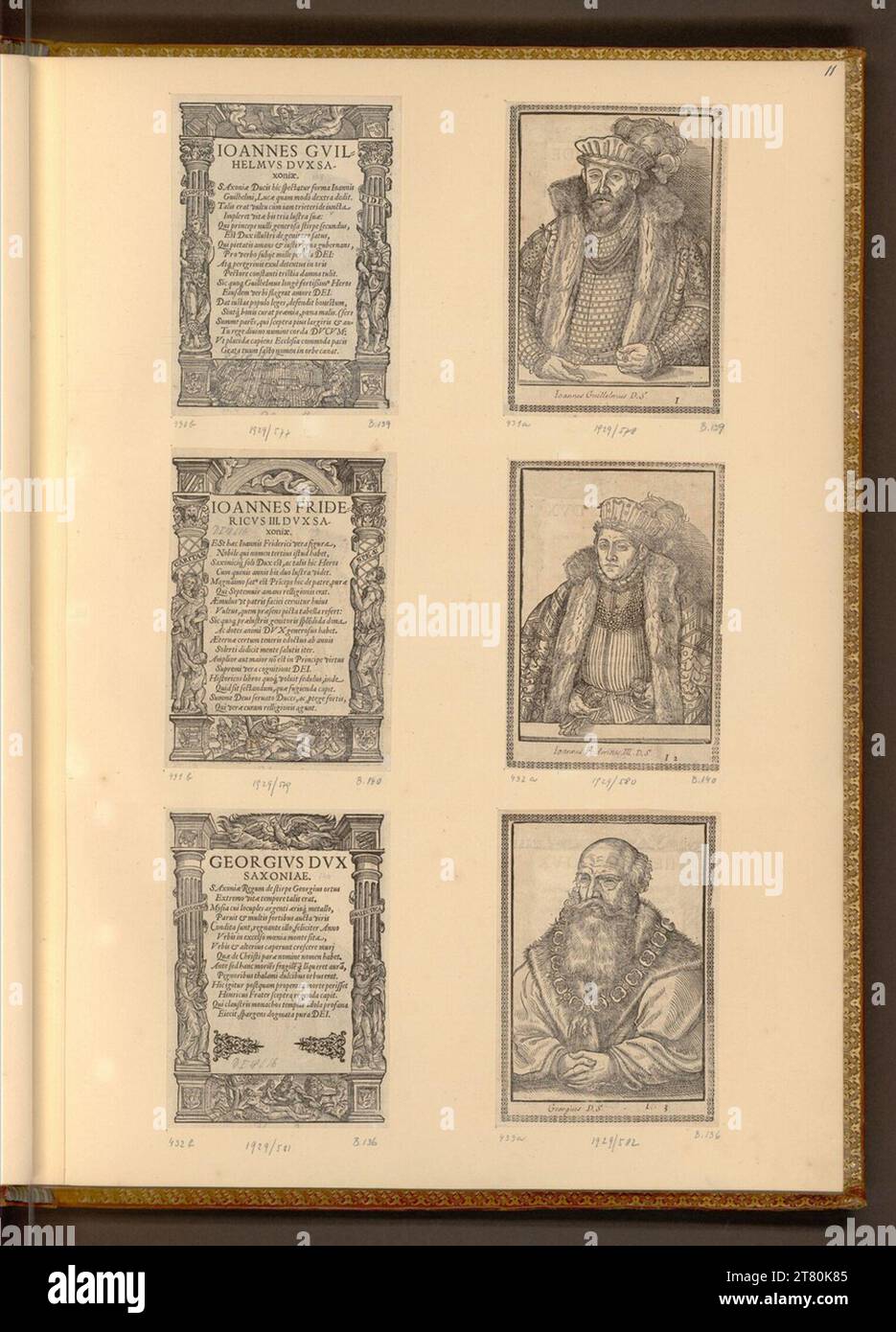 Lucas Cranach d. J. Portraits of Saxon prince. Woodcut 16. Century ...