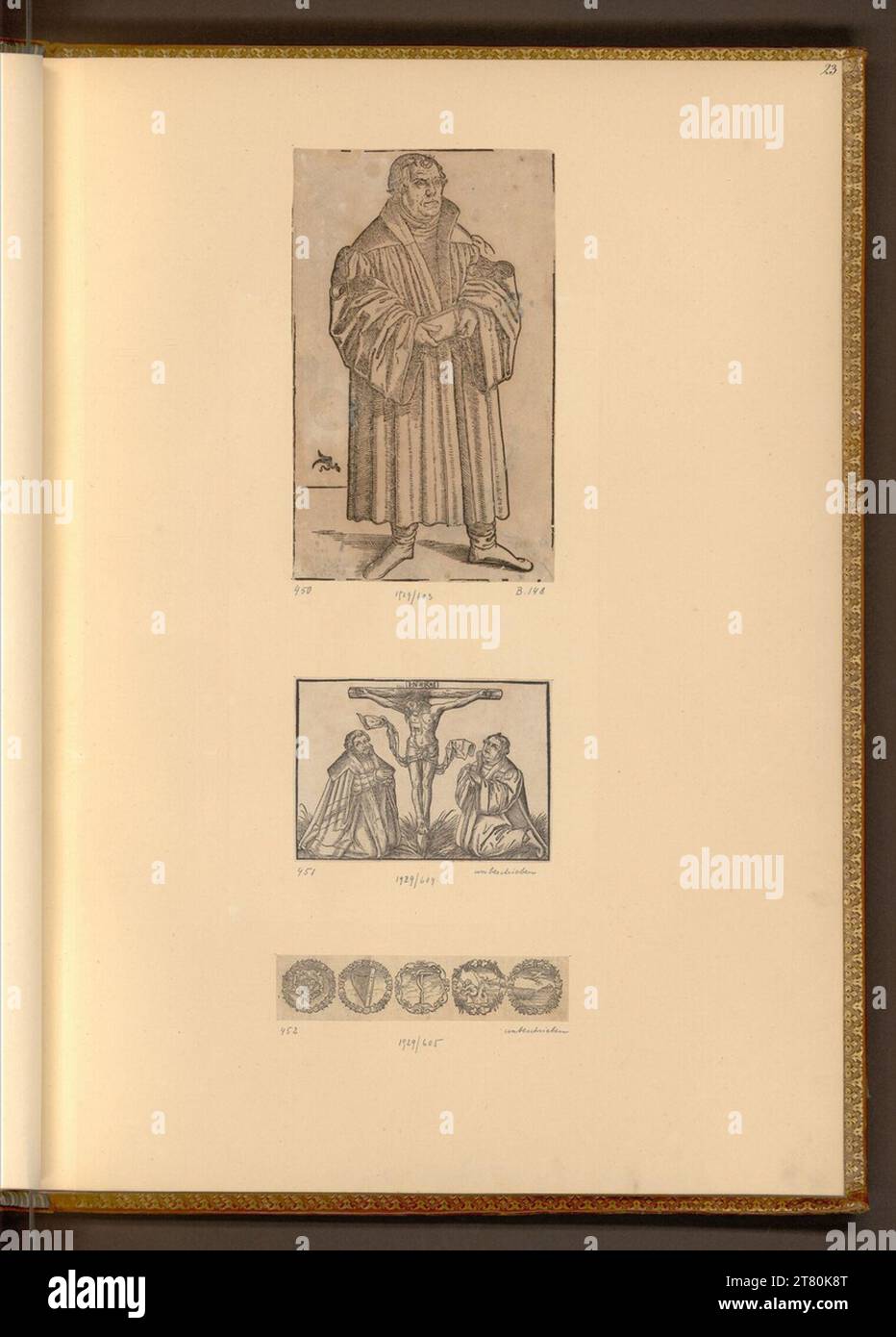 Lucas Cranach d. J. Martin Luther with book, full figure; Martin Luther ...