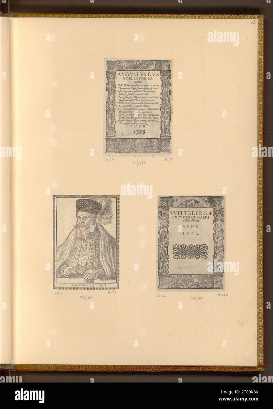 Lucas Cranach d. J. Portraits of Saxon prince. Woodcut 16. Century ...