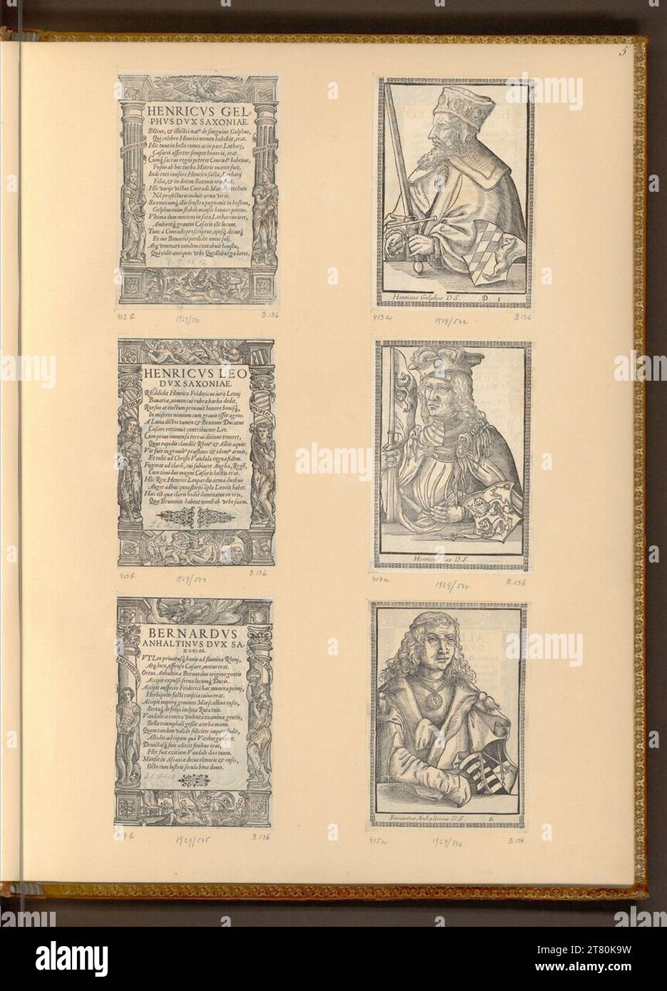 Lucas Cranach d. J. Portraits of Saxon prince. Woodcut 16. Century ...