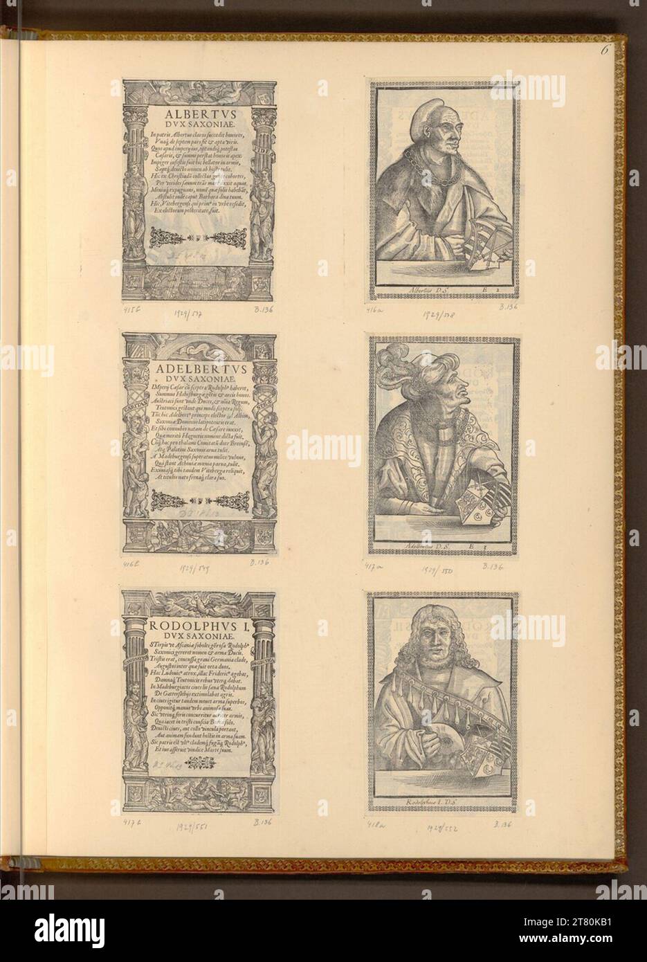 Lucas Cranach d. J. Portraits of Saxon prince. Woodcut 16. Century ...