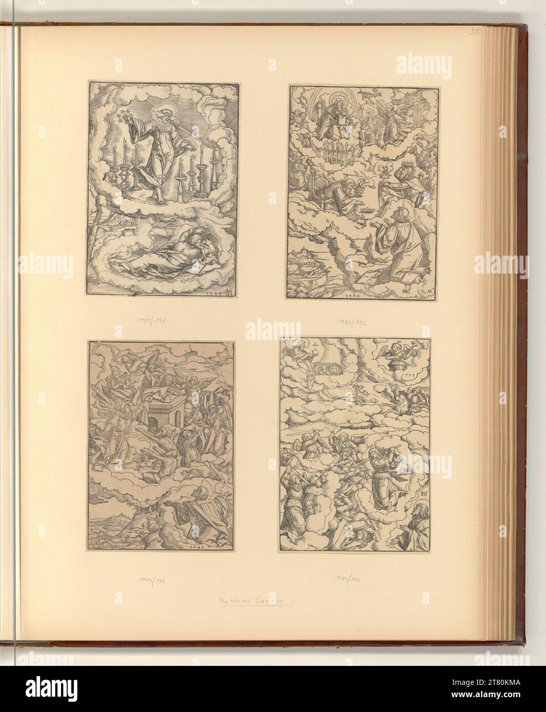 Matthias Gerung Representations of the revelation of John. Woodcut 1544 ...