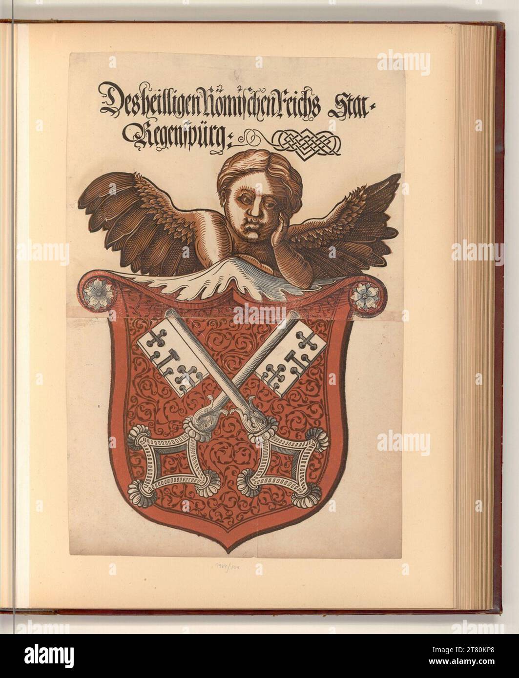 Erasmus Loy City coat of arms of Regensburg. Woodcut (Clair OBSCUR ...