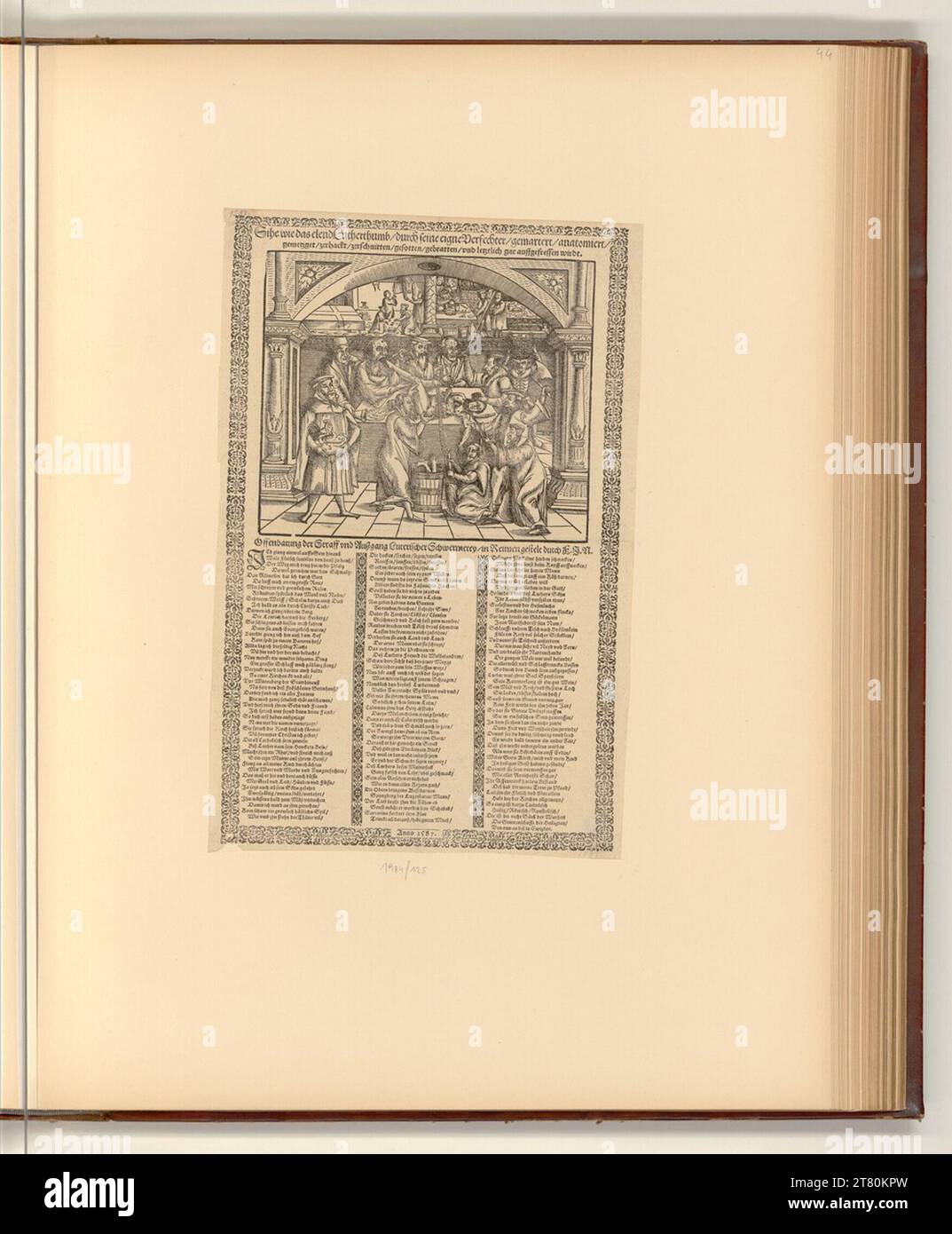 Monogrammist TK Torture scene (allegory). Woodcut 1587 , 1587 Stock Photo - Alamy