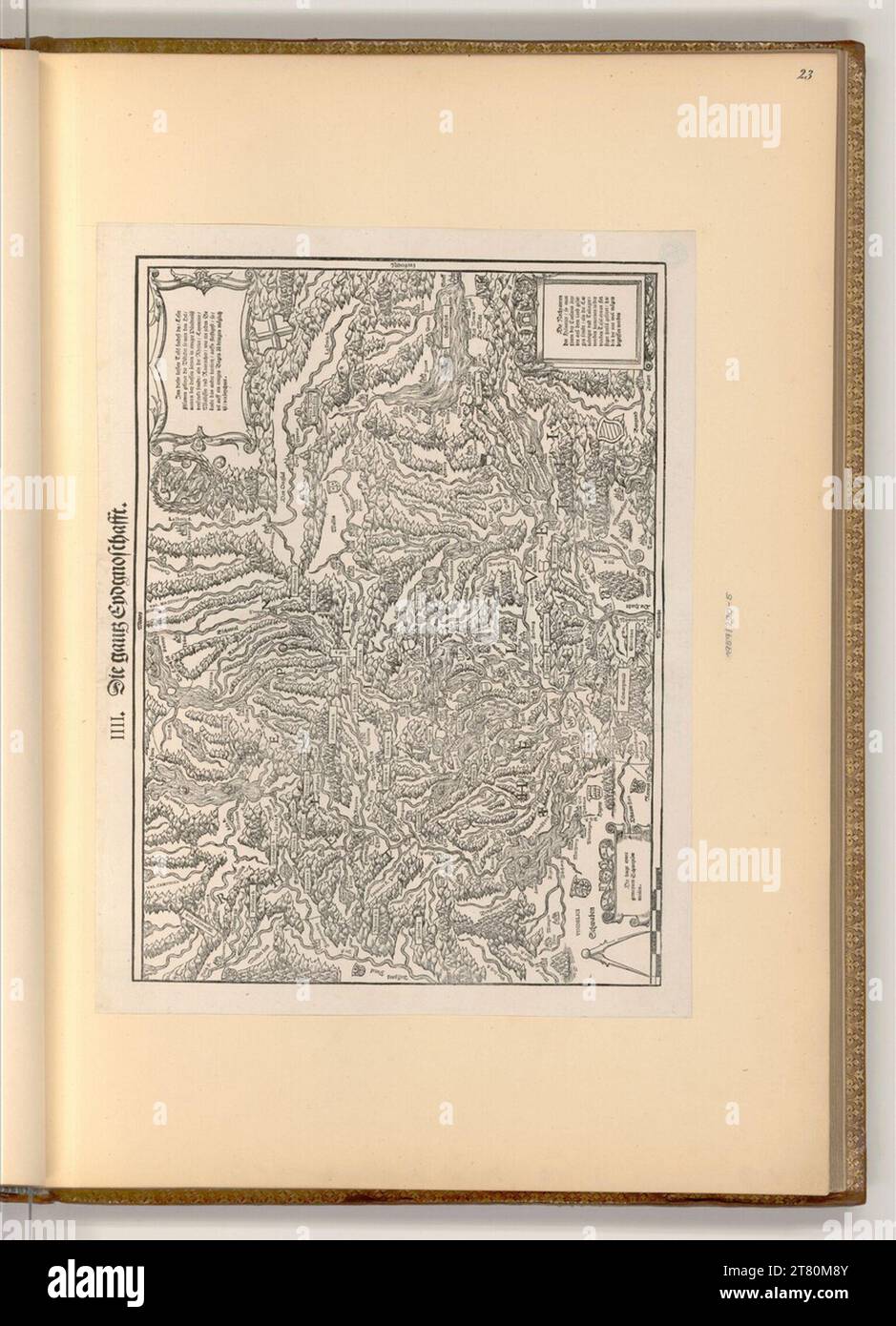 Heinrich Vogtherr d. Ä. IV. Map: The whole of Eydgeno. Woodcut 1556 ...