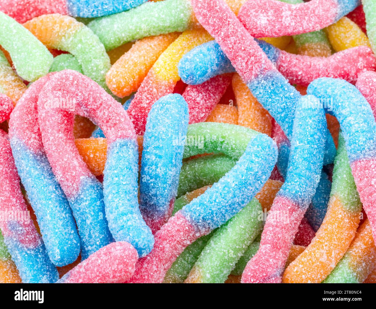 colorful gummy worms collection and assortment Stock Photo - Alamy