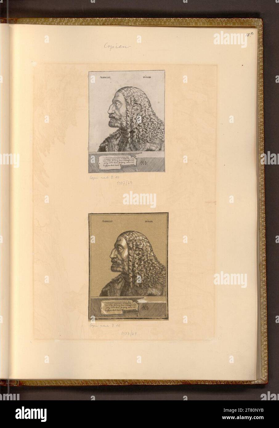 Melchior Lorch Portrait Albrecht Dürer. Copper engraving, etching with ...