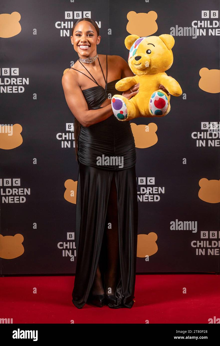 Alex Scott at the BBC Children In Need telethon at BBC Studios in ...