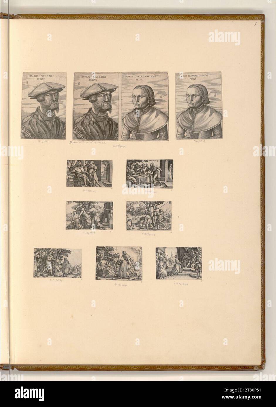 Georg Pencz Portraits 'Georg Peins' and his wife; Scenes from the Old ...