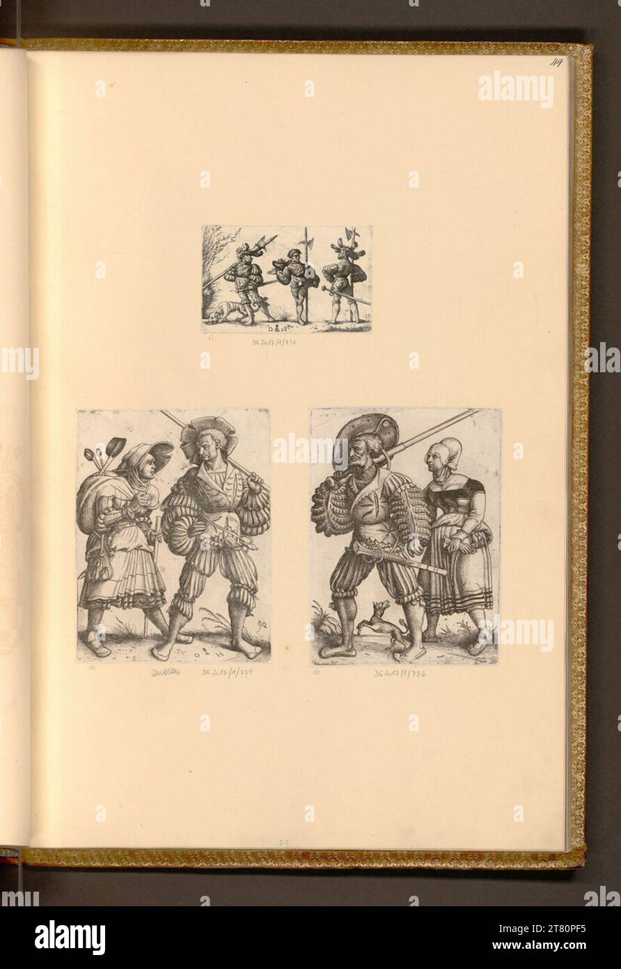 Daniel Hopfer (Ausführende r Künstler in) Landsknechte. etching 1500 ...