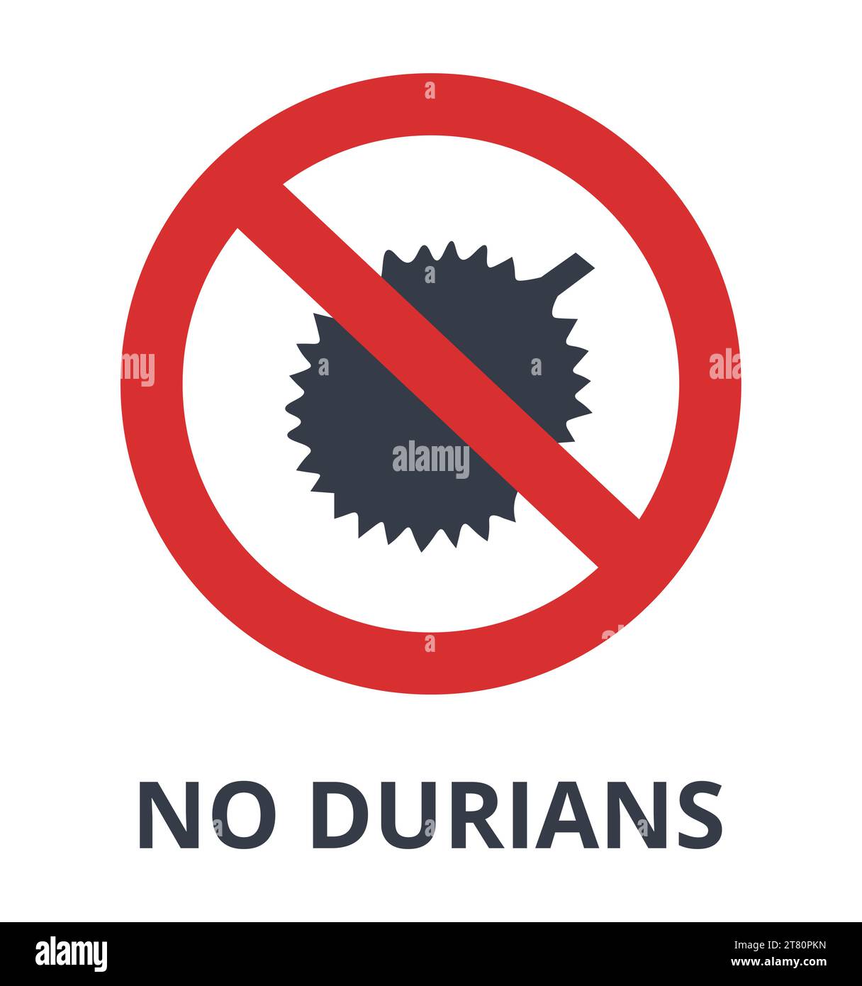 Durian Prohibition Sign Stock Vector Image & Art - Alamy