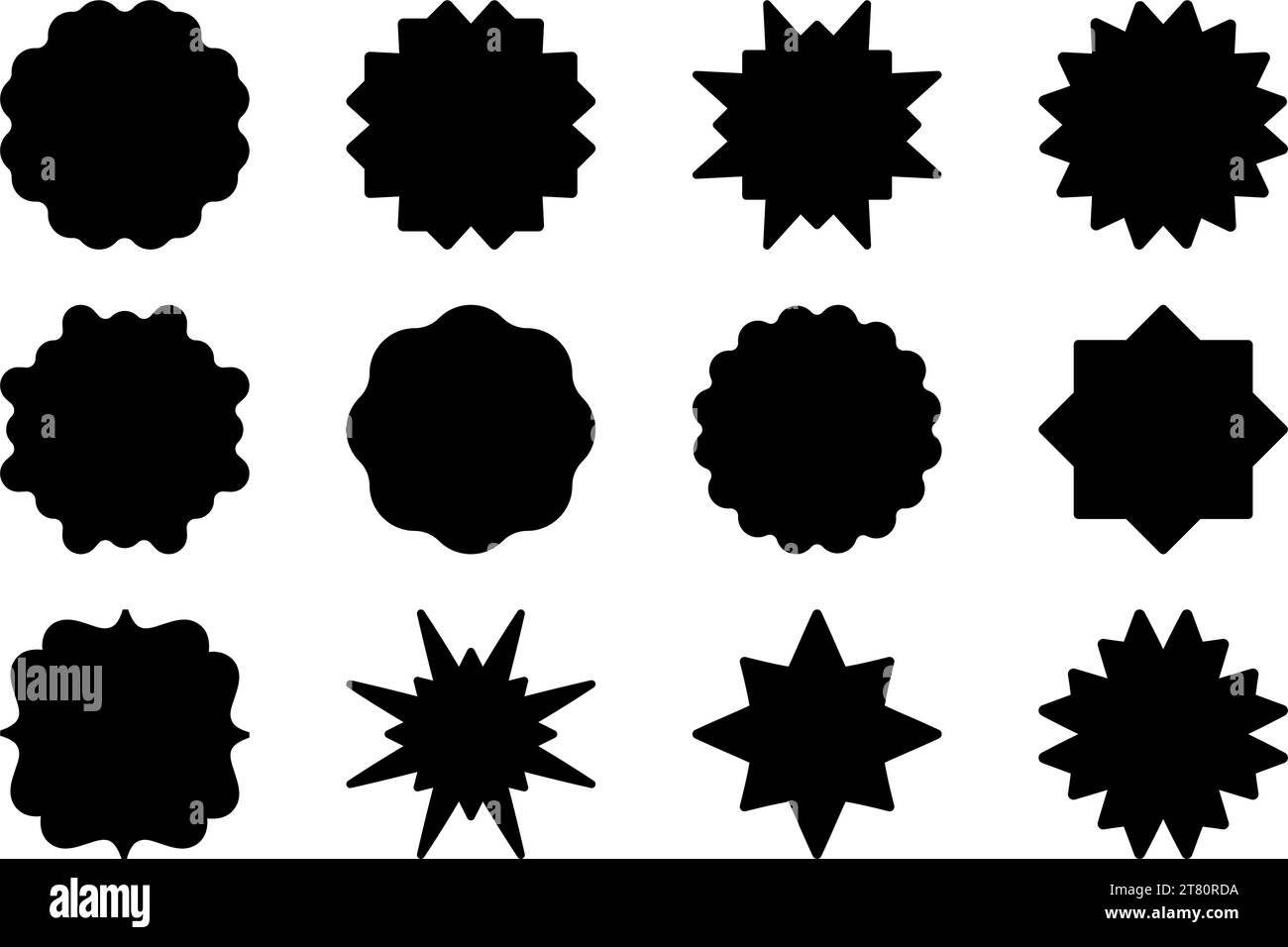 Set of Price sale sticker, shopping label design element. Vector ...