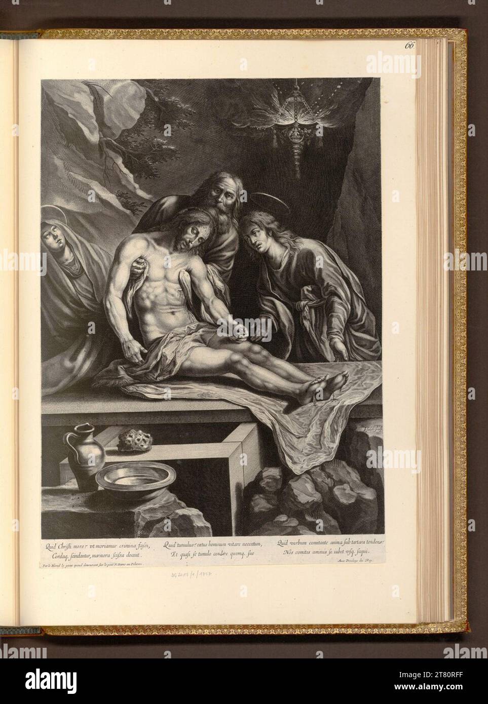 Jeremias Falck (Engraver) The burial of Christ. Copper engraving ...