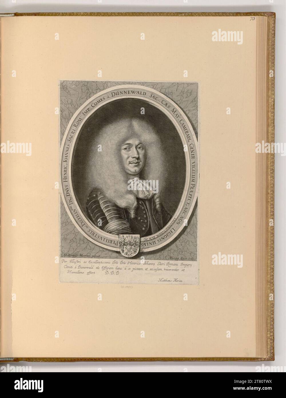 Philipp Kilian (Engraver) Portrait. Copper engraving, etching 17 ...