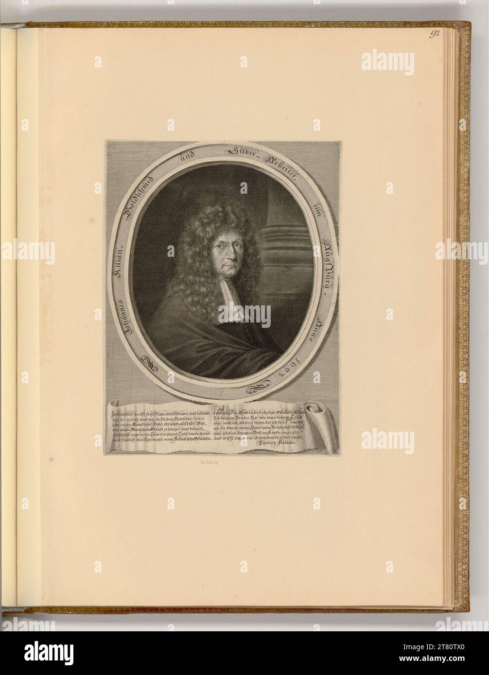 Philipp Kilian (Engraver) Portrait. Copper engraving, etching 1689 ...