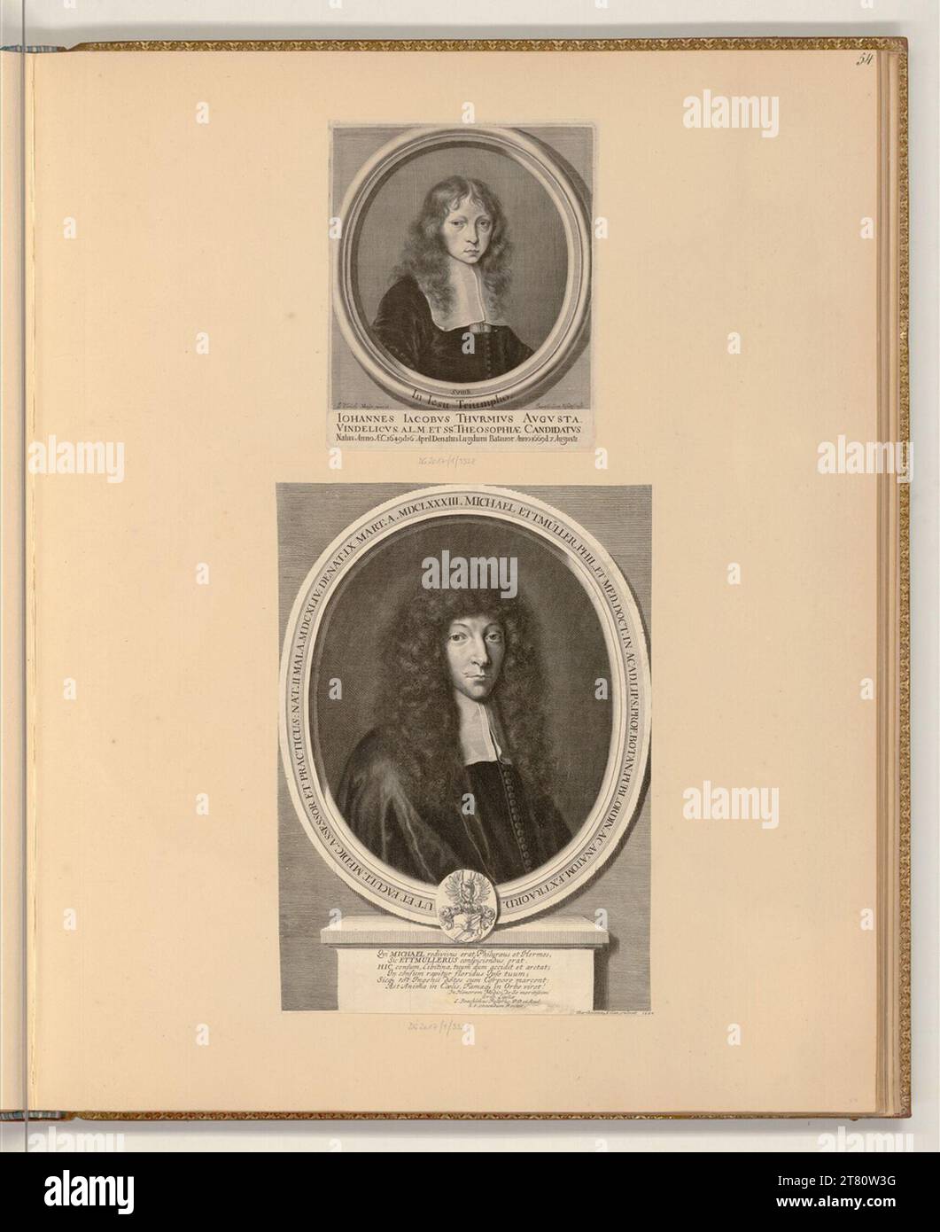 Bartholomäus Kilian (Engraver) Portraits Johann Jacob Thurm, Michael ...
