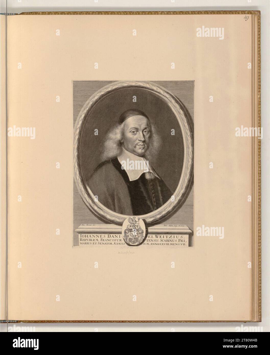 Bartholomäus Kilian (Engraver) Portrait Johann Daniel Weitz. Copper ... Bartholomäus Kilian (Engraver) Portrait Johann Daniel Weitz. Copper ...