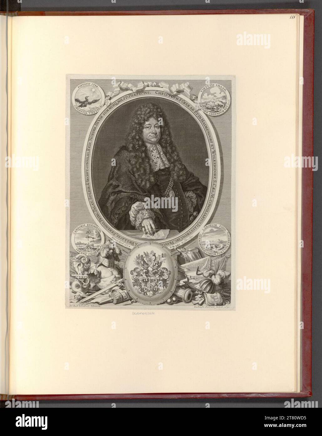 Joachim von Sandrart d. J. (Engraver) Portrait. Copper engraving ...