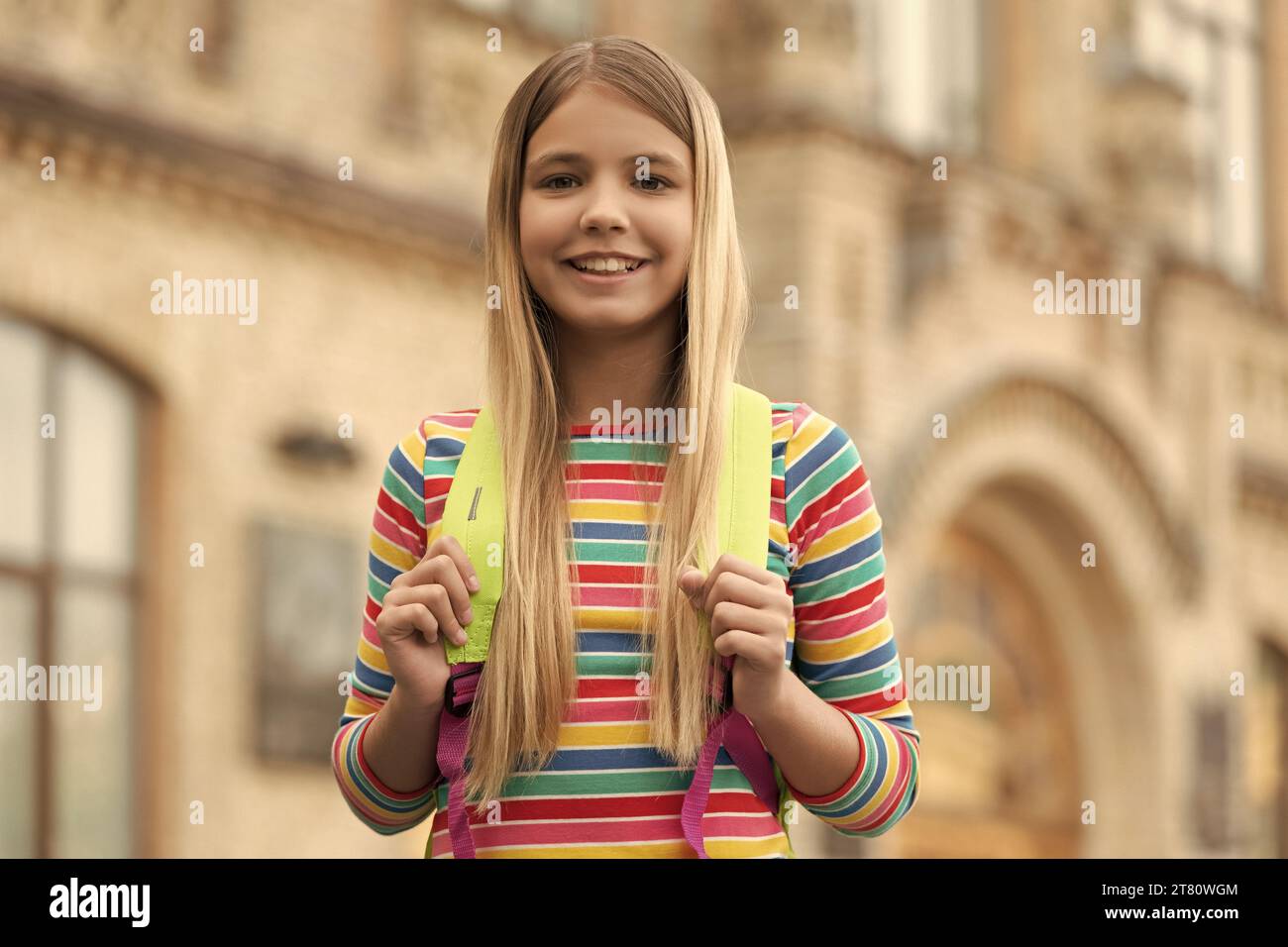 teenage school girl. teenage school girl with backpack. teenage school ...