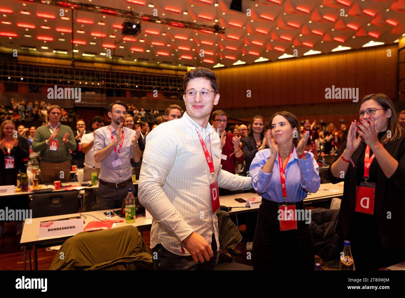 Brunswick, Germany. 17th Nov, 2023. Philipp Türmer (M), new Jusos ...