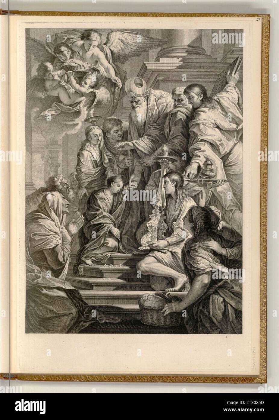 Georg Friedrich Schmidt (Engraver) Mary's temple. Copper engraving, etching 18. Century , 18th ...