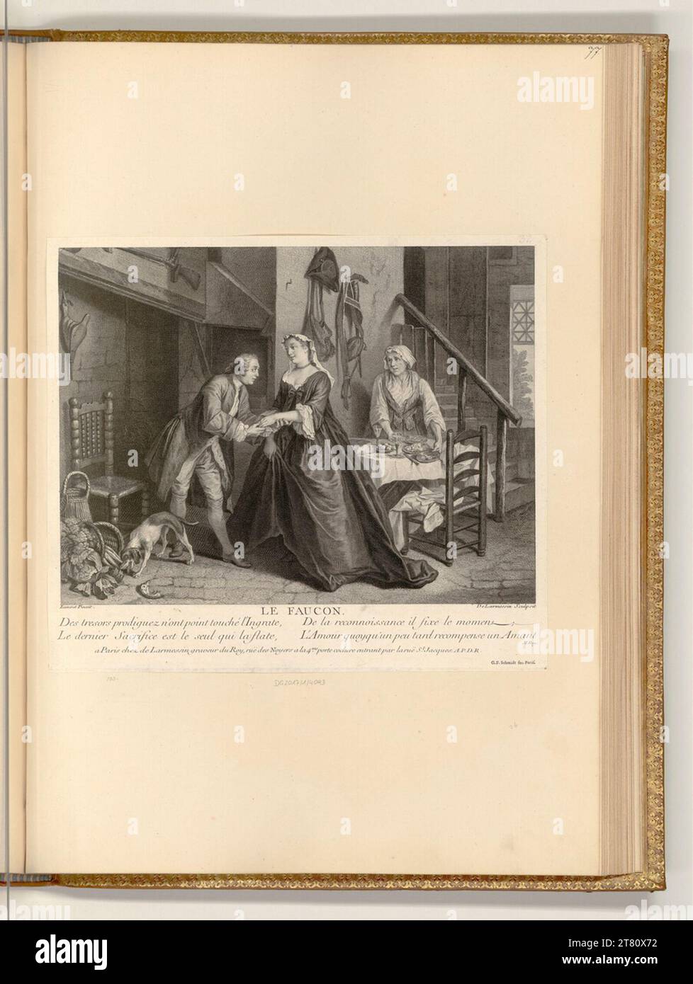 Georg Friedrich Schmidt (An der Entstehung Beteiligte r) The Falcon. Copper engraving, etching ...