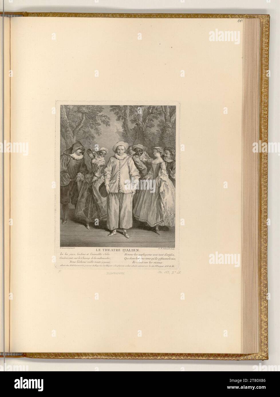 Georg Friedrich Schmidt (Engraver) Le theatre Italy. Copper engraving, etching 18. Century ...