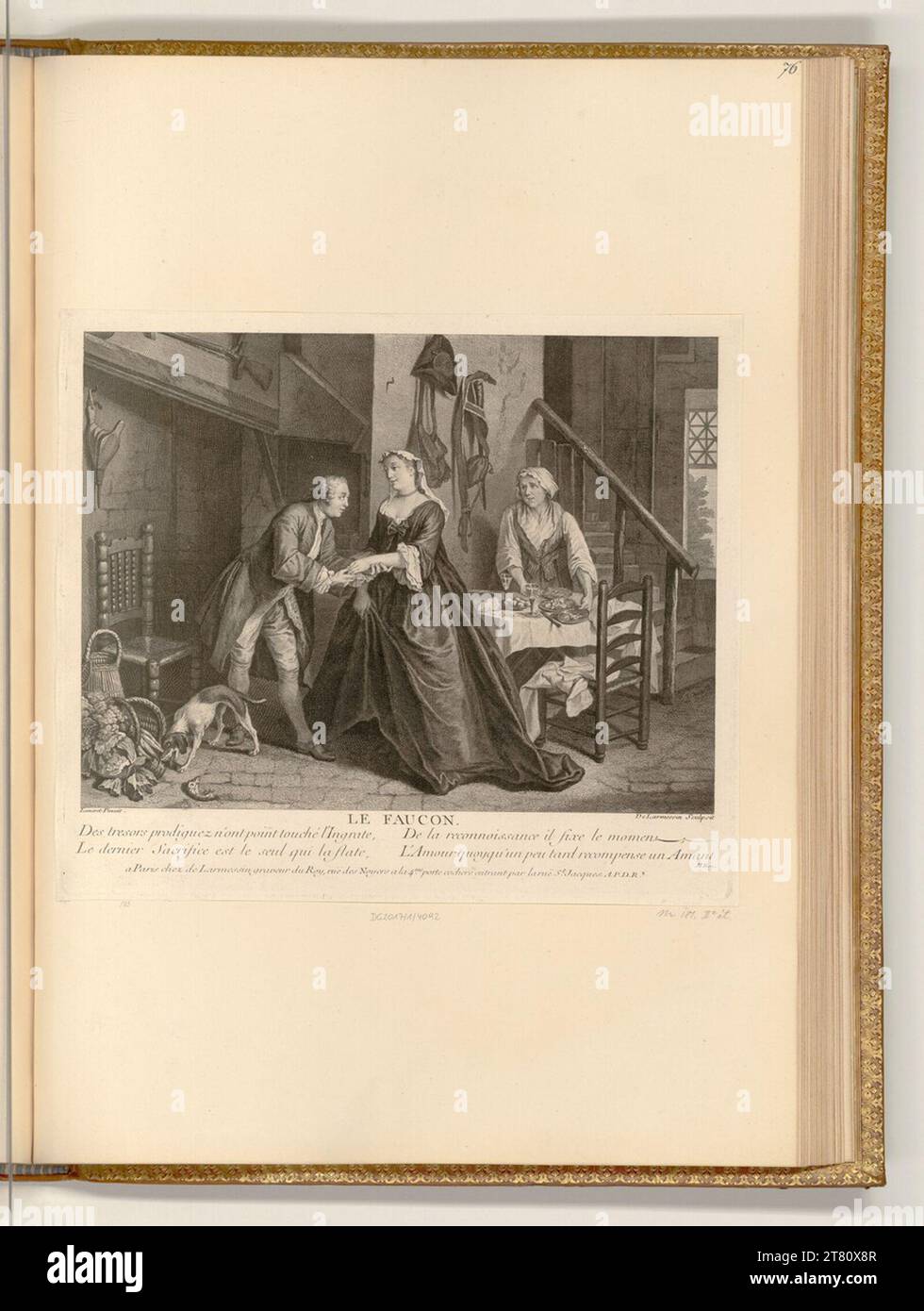 Nicolas de Larmessin (IV) (IV) The Falcon. Copper engraving, etching 18 ...