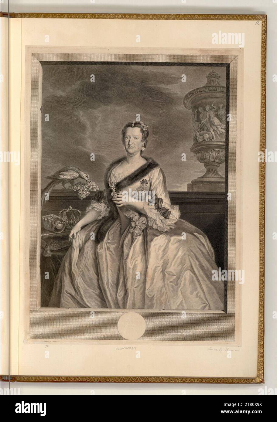 Georg Friedrich Schmidt (Engraver) Portrait Maria Josepha of Austria ...