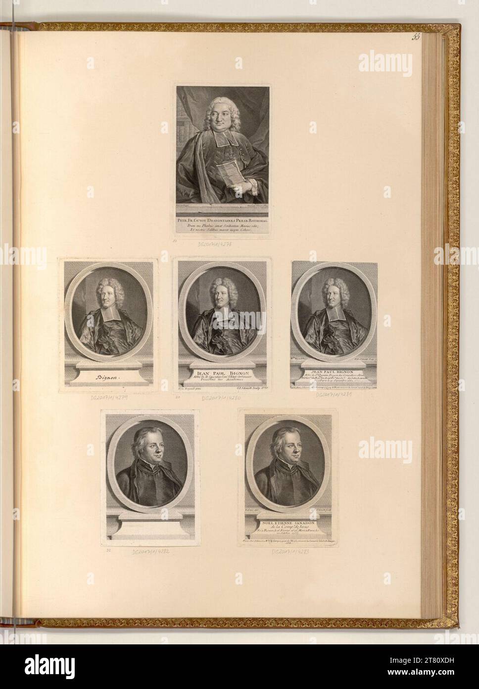 Georg Friedrich Schmidt (Engraver) Portraits. Copper engraving print 18 ...