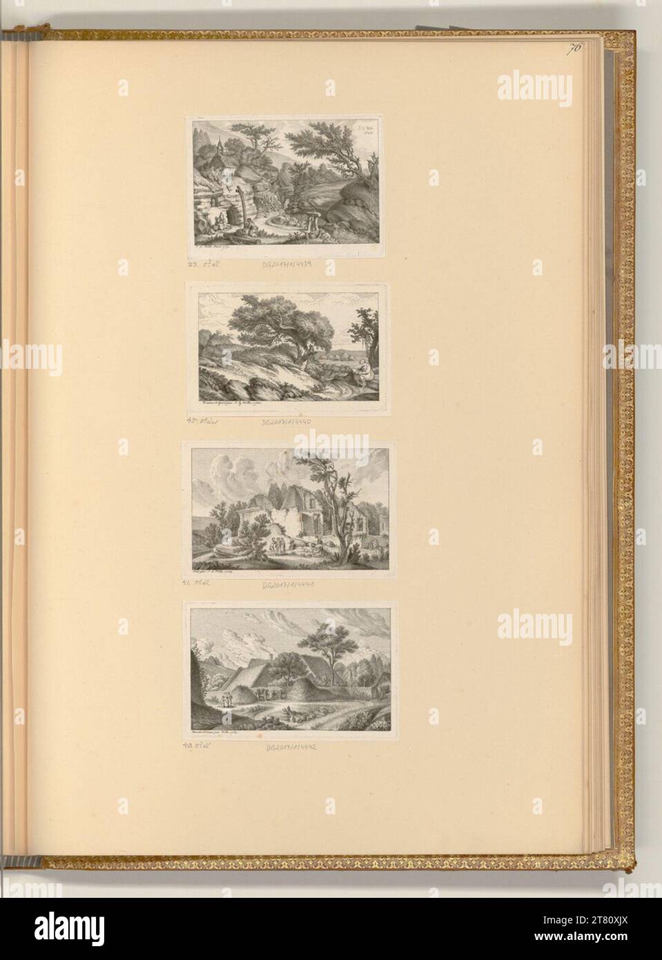Johann Georg Wille (Engraver) Landscapes. etching 1754-1760 , 1754/1760 ...