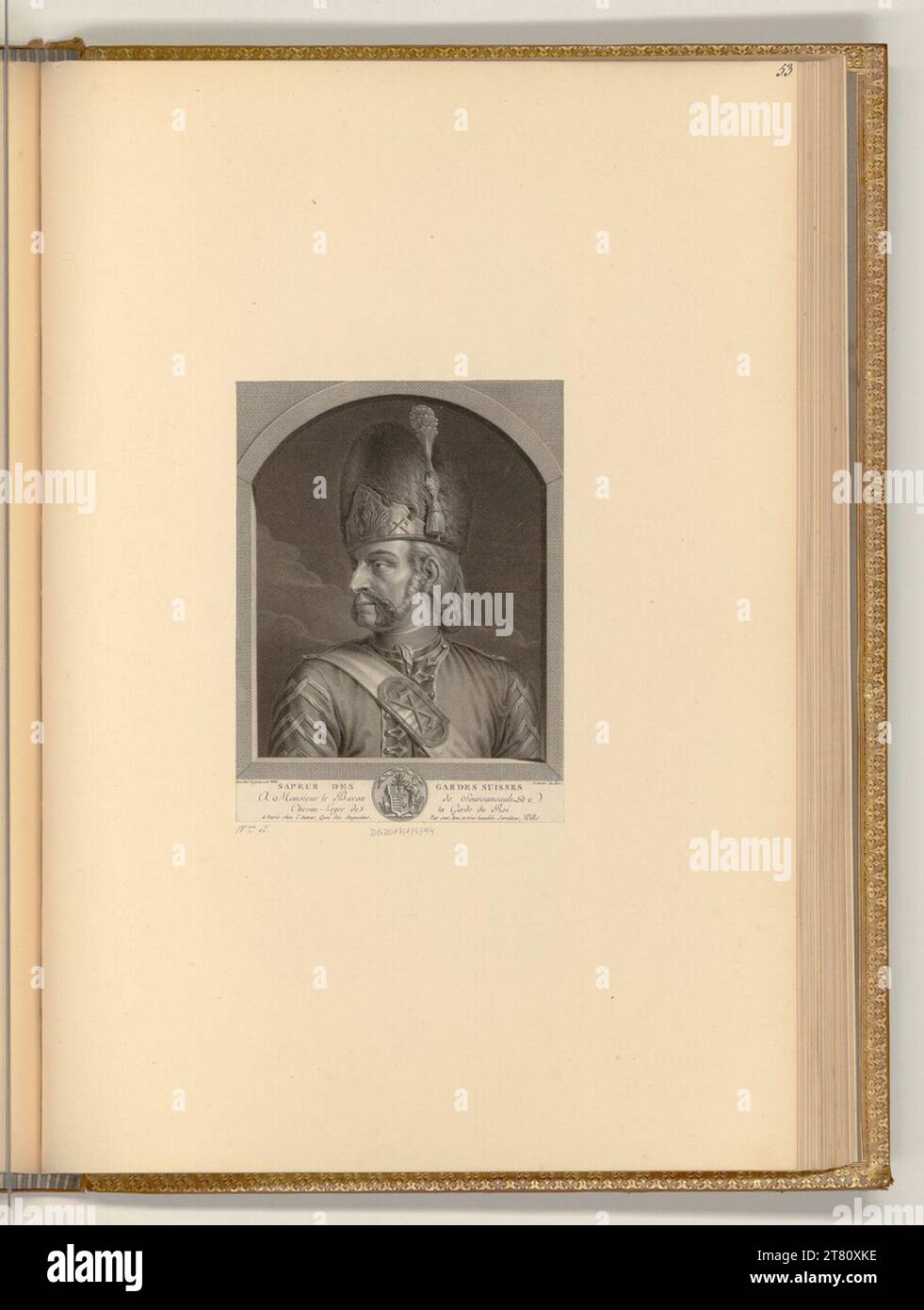 Johann Georg Wille (Engraver) Sapper of the Swiss guards. Copper ...