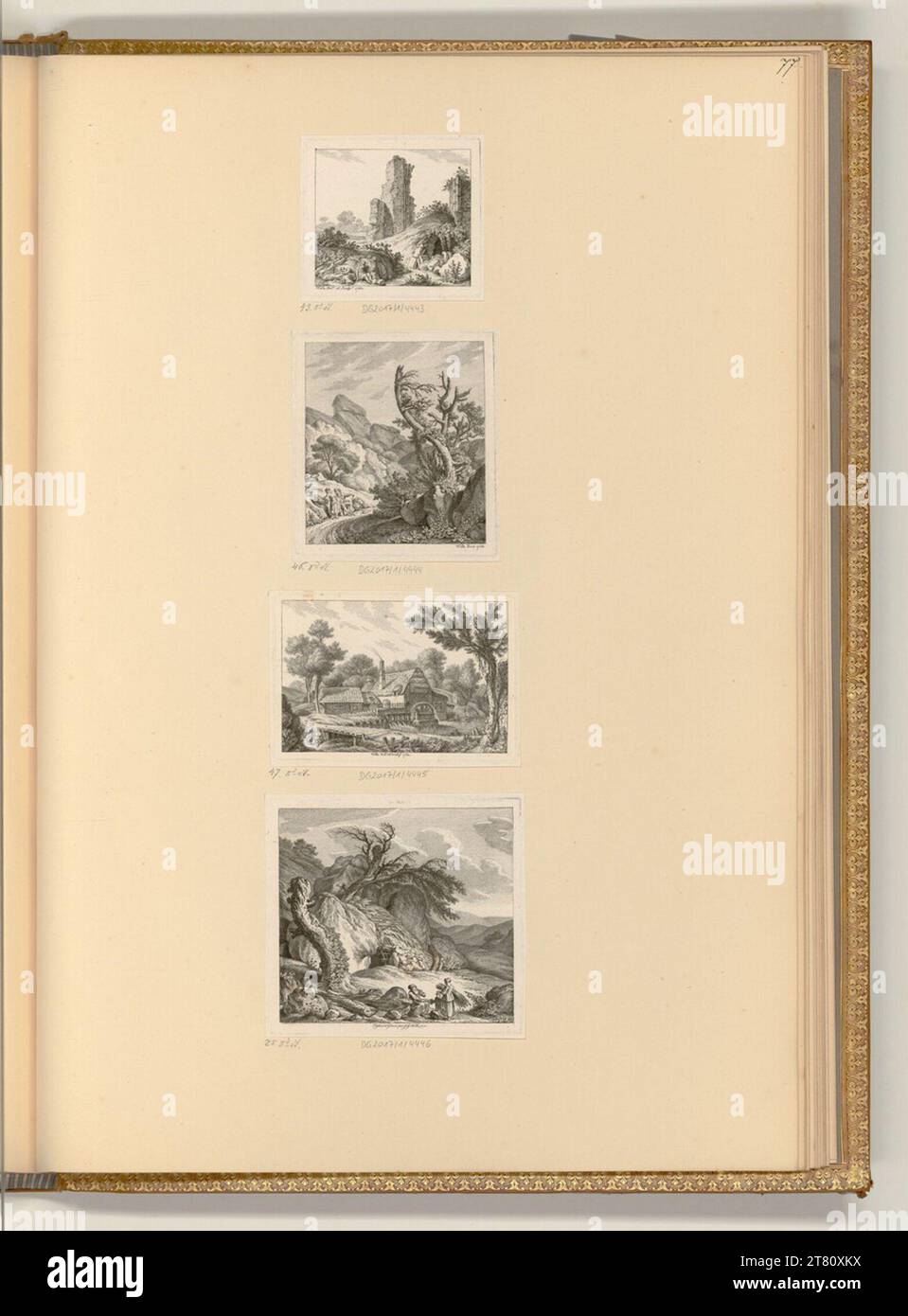 Johann Georg Wille (Engraver) Landscapes. etching 1756-1770 , 1756/1770 ...