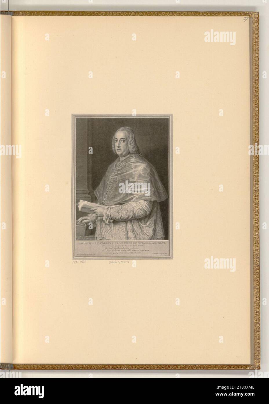 Johann Georg Wille (Engraver) Portrait of clergy. Copper engraving ...